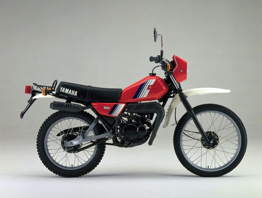 FT → GT → MR → DT = DT50MX : 50cc offroad evolutionen
